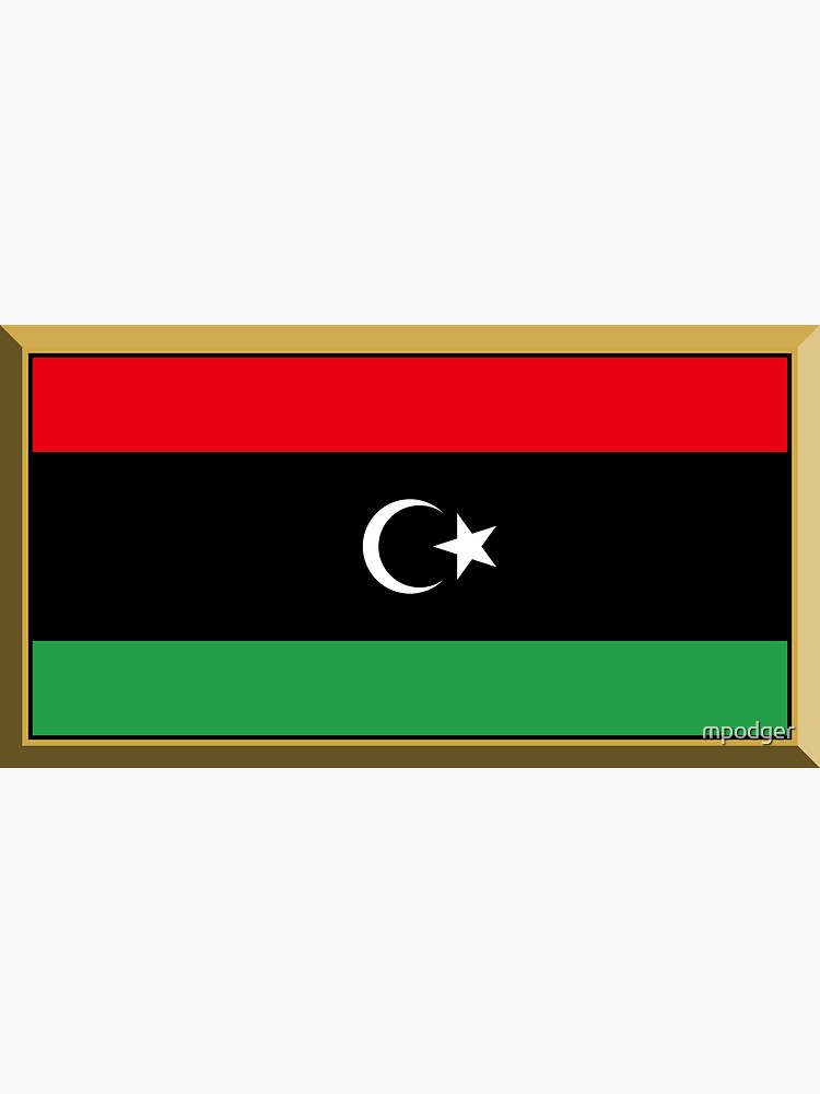 "Libya Flag Stickers, Gifts and Products" Sticker by mpodger | Redbubble
