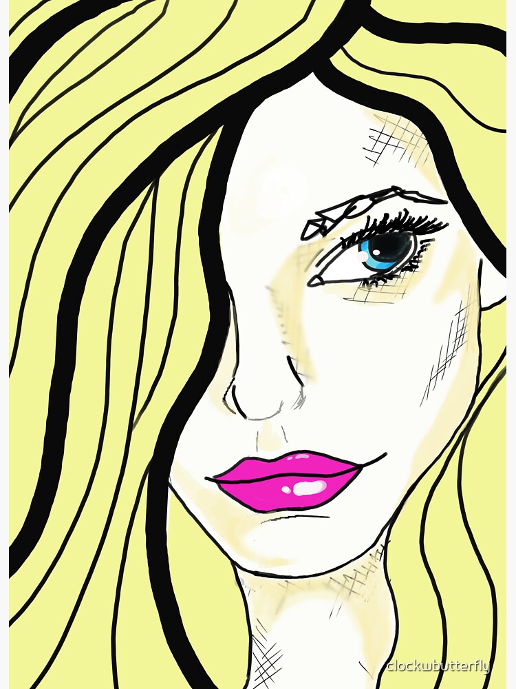 "Blonde girl" Sticker by clockwbutterfly | Redbubble