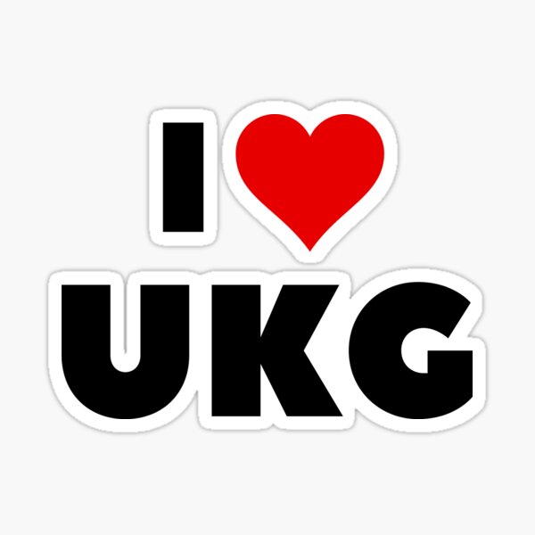 "I Love UKG" Sticker for Sale by Quetzalita | Redbubble