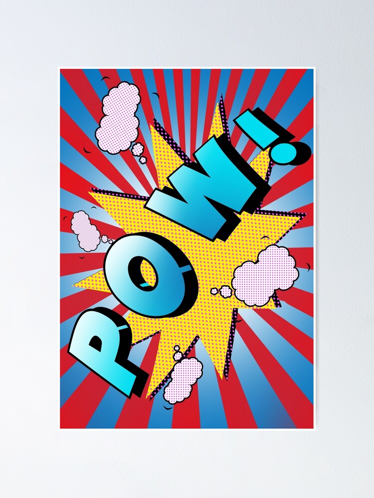 "pow" Poster for Sale by motiashkar | Redbubble