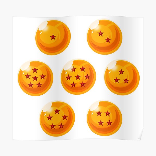 "Dragon ball Z Crystal balls Sticker" Poster for Sale by Nojih | Redbubble