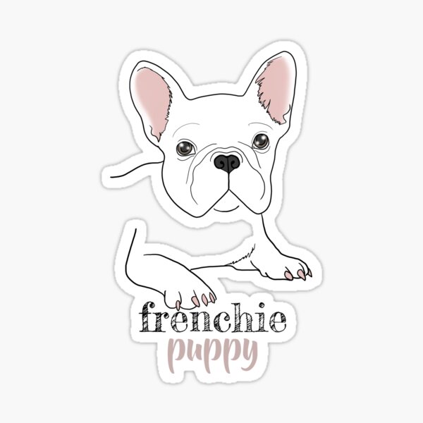 "Frenchie puppy, french bulldog lineart" Sticker for Sale by sofiadim ...