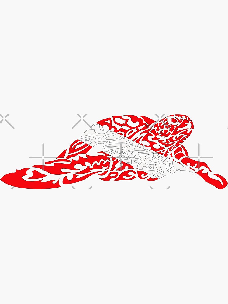 "Tribal Sea Turtle Scuba Dive Flag" Sticker by A-Dube-Thought | Redbubble