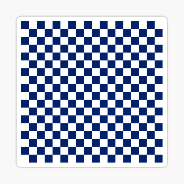 "NATO Flag Colors | Plaid Pattern - Navy Blue and White" Sticker by ...