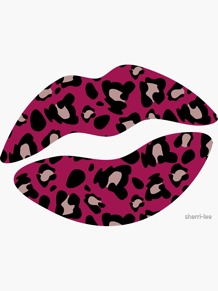 "LEOPARD LIPS PRINT" Sticker by sherri-lee | Redbubble