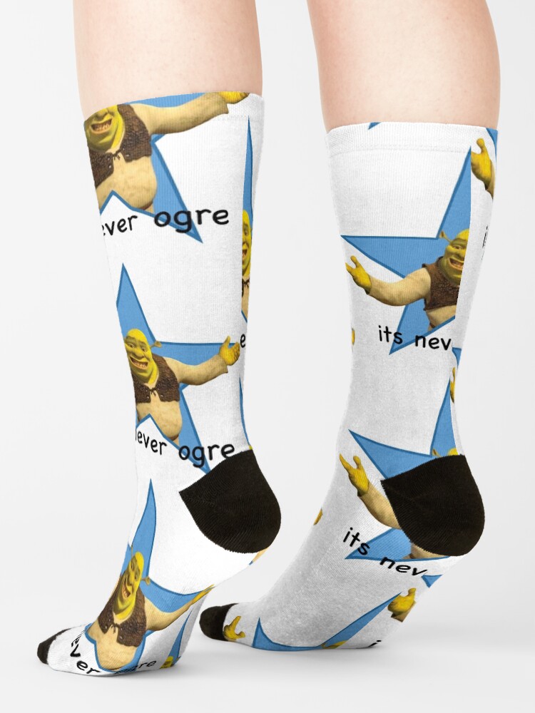 "Its never ogre shrek" Socks by DoodlesnNoodlez | Redbubble