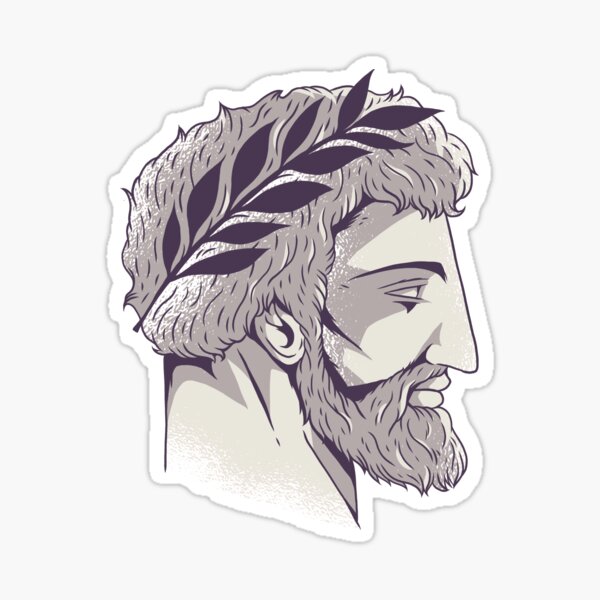 "roman head " Sticker by pirminio | Redbubble