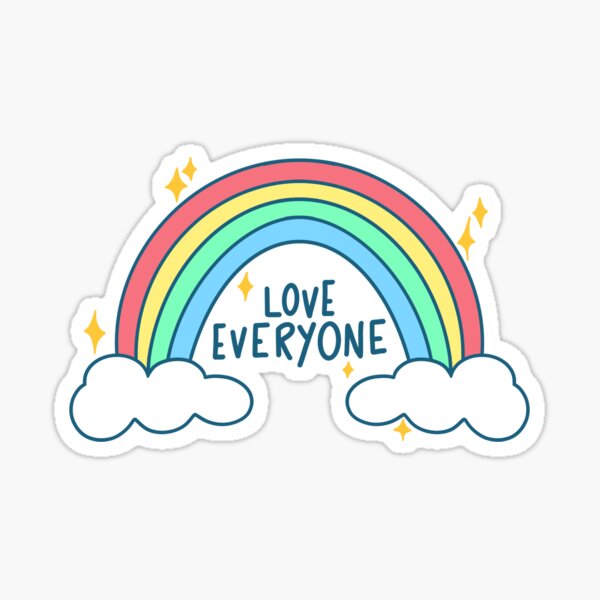 "Love Everyone" Sticker for Sale by lulubeeart | Redbubble