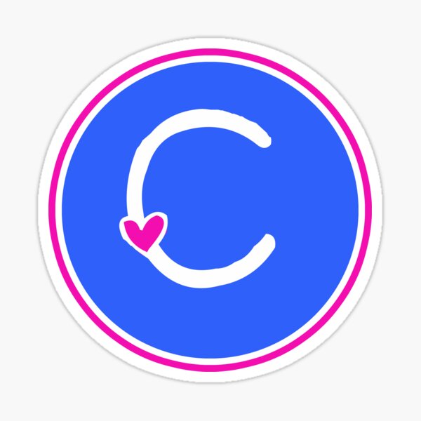 "Initial C Round Sticker Letter C" Sticker for Sale by StickersBySB ...