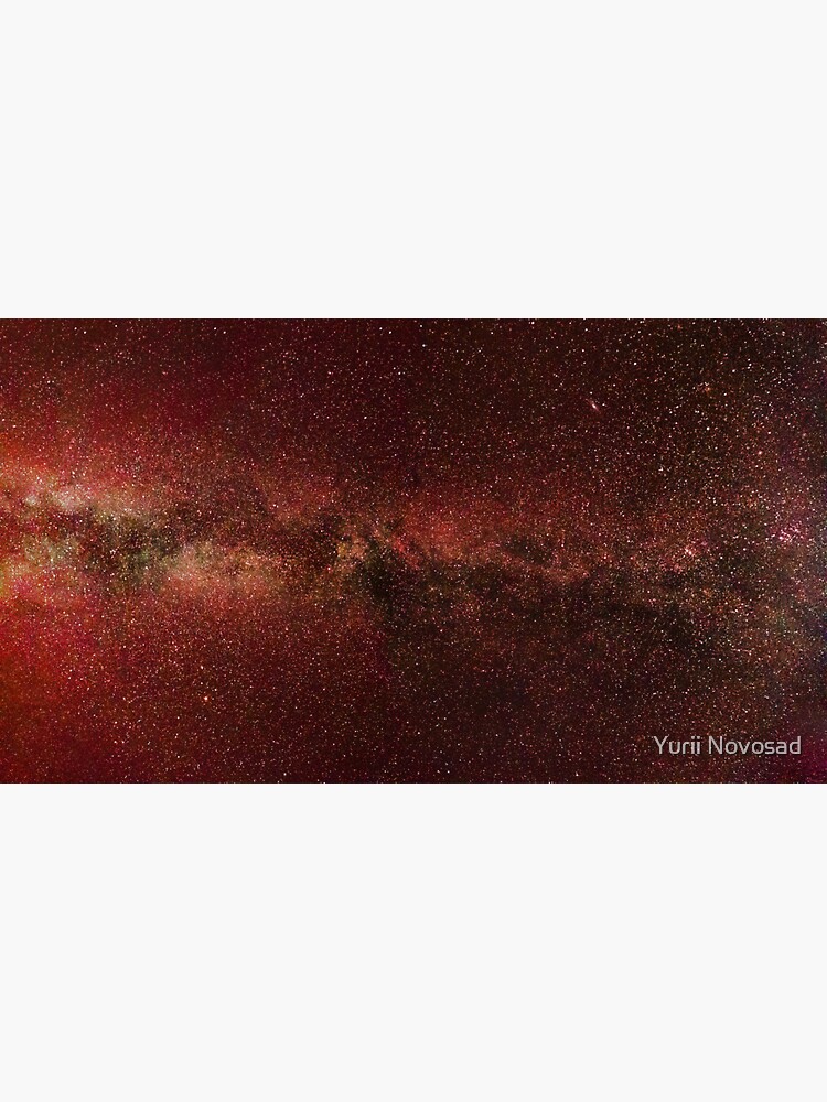 "Night sky art red milky way infinity landscape red starry sky" Sticker ...