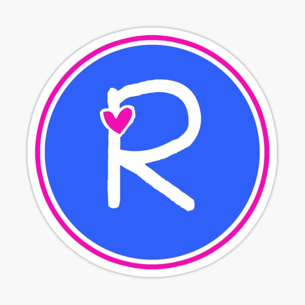 "Initial R Round Sticker Letter R" Sticker for Sale by StickersBySB ...