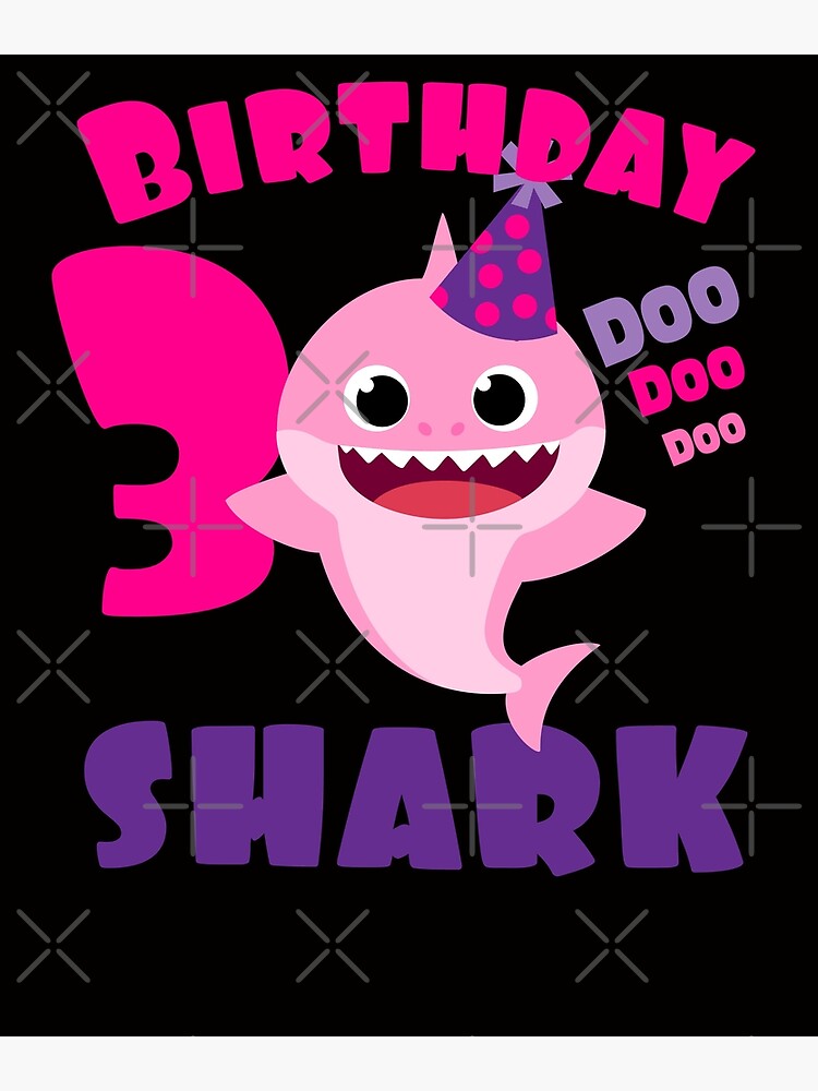 "Birthday Girl Shark Gift Cute Baby Shark Design Matching Family Set ...