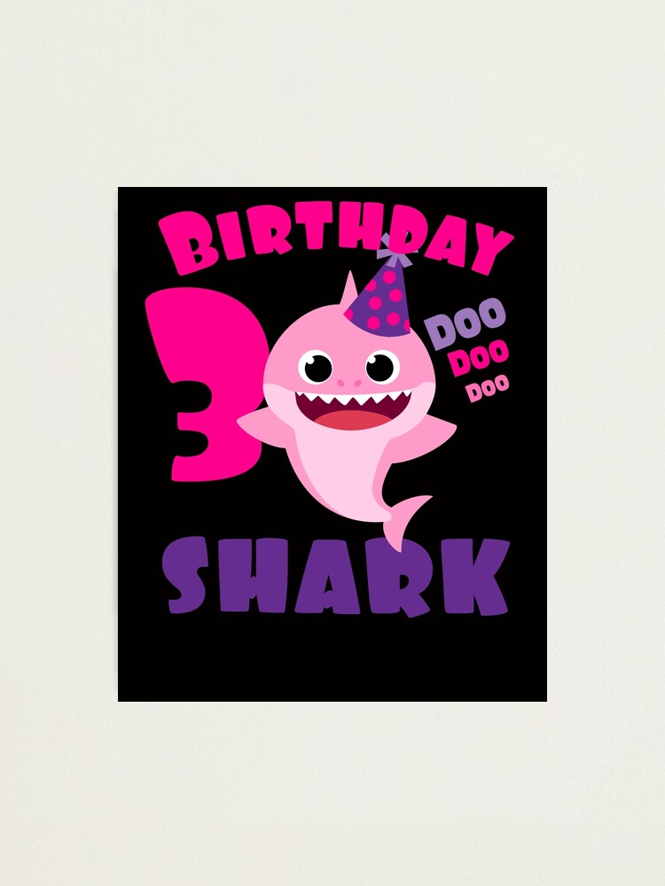 "Birthday Girl Shark Gift Cute Baby Shark Design Matching Family Set ...
