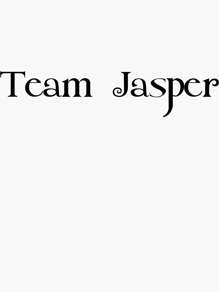 "Team Jasper" Sticker for Sale by autumnrietzel | Redbubble