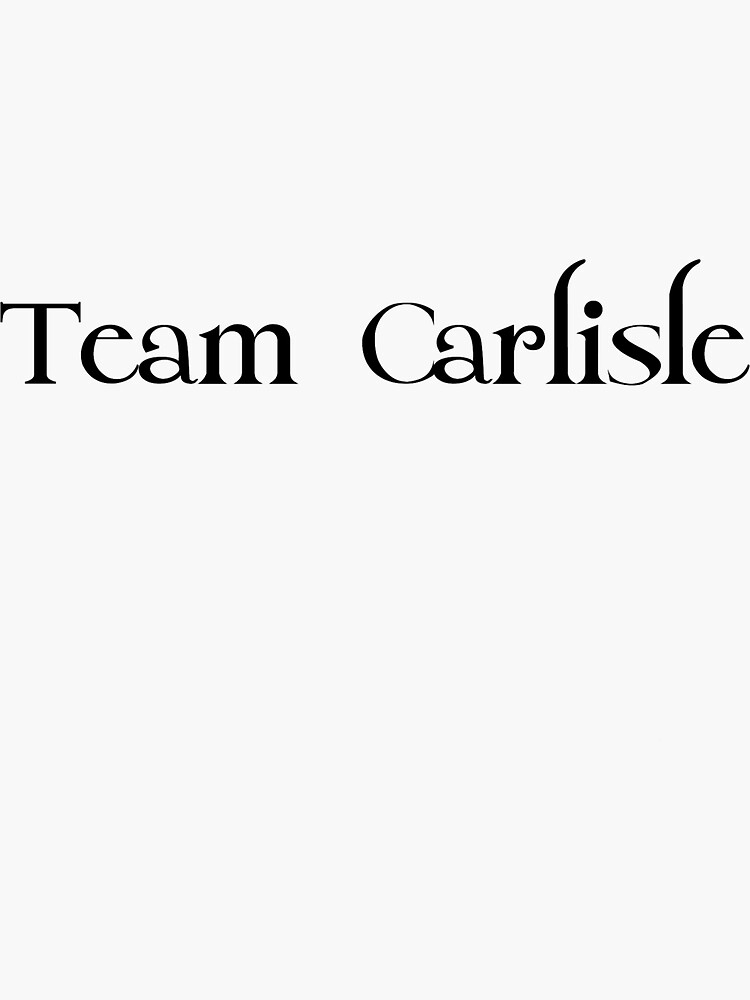 "Team Carlisle" Sticker for Sale by autumnrietzel | Redbubble