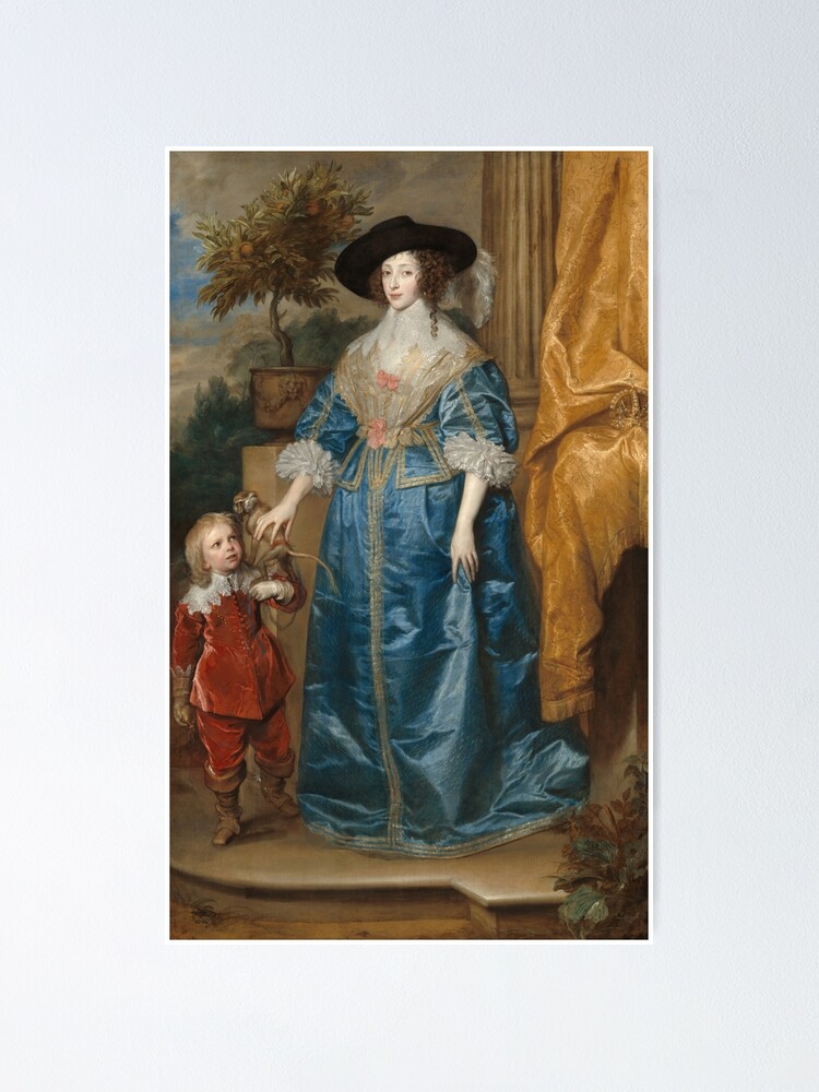 "Queen Henrietta Maria with Sir Jeffrey Hudson - 1633" Poster by ...