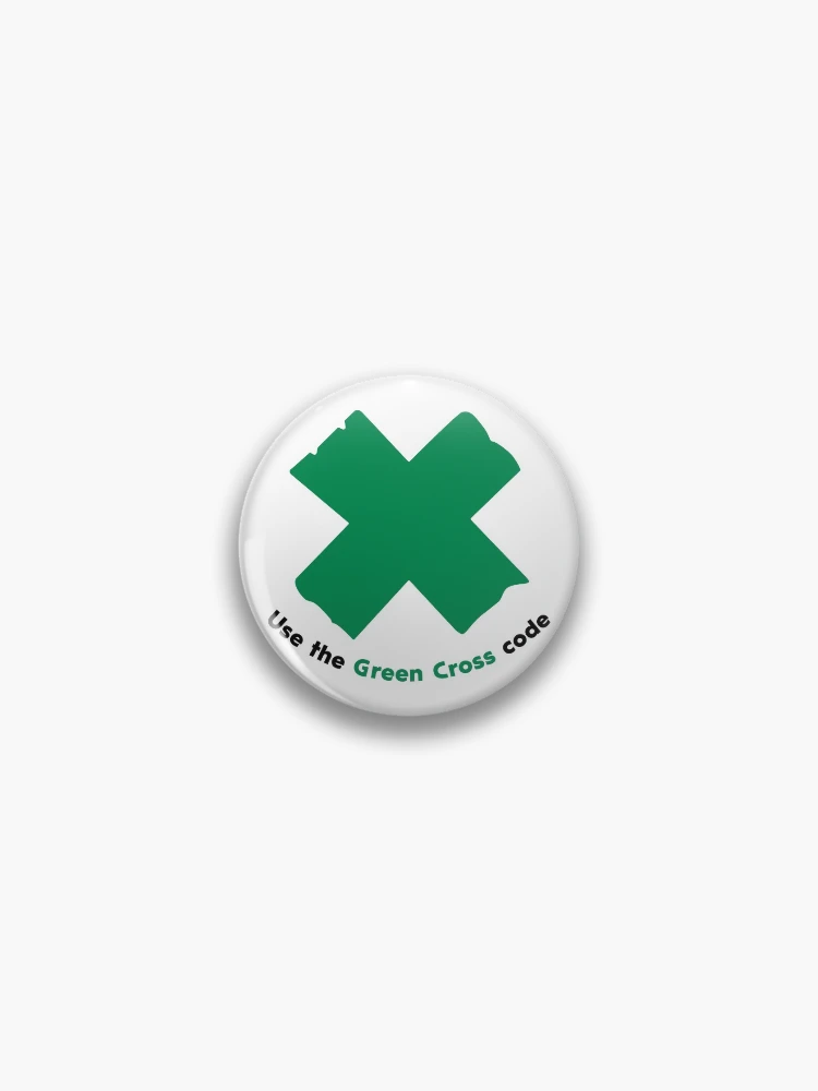 Green Cross Code Logo Green Cross Code Droid. Set Of 2 Original