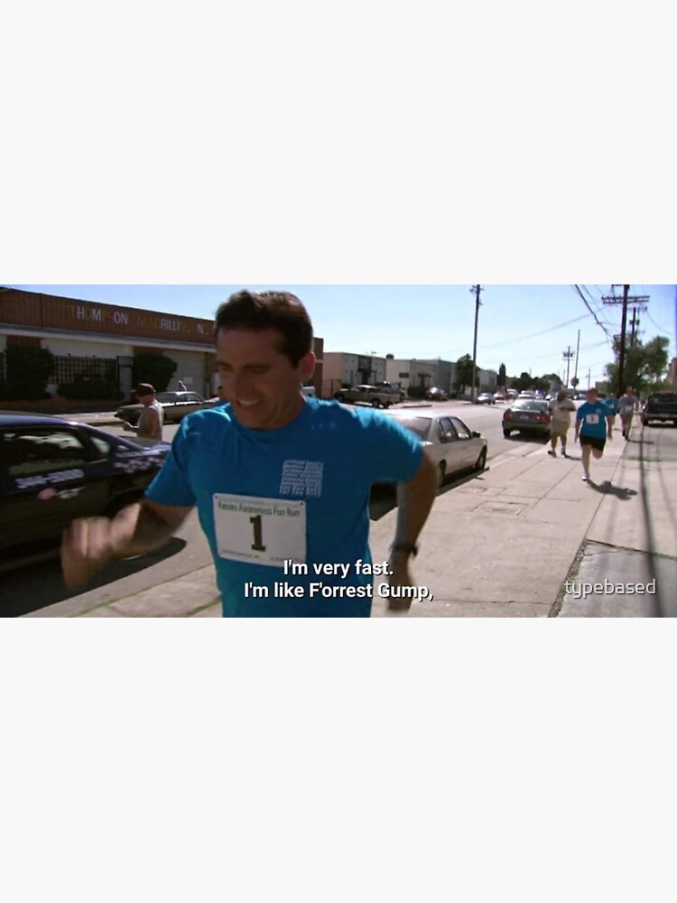 ""I'm very fast" Michael Scott from The Office" Sticker for Sale by ...