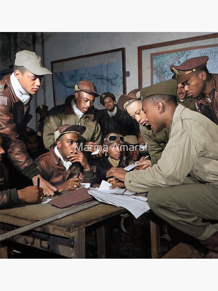 Tuskegee airmen at Ramitelli, Italy, March 1945 Premium Matte Vertical ...
