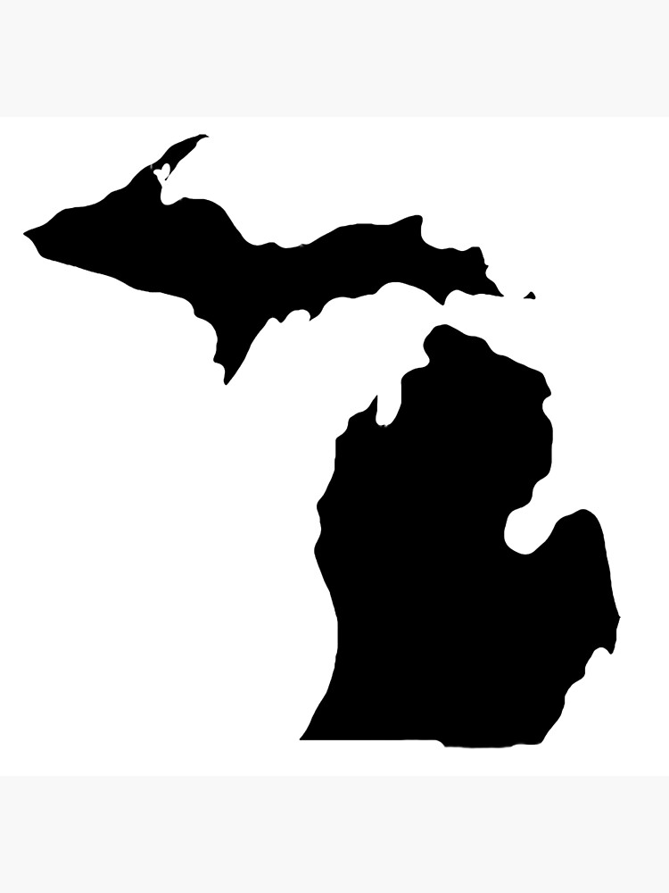 "Michigan Silhouette" Poster for Sale by mwdugger | Redbubble