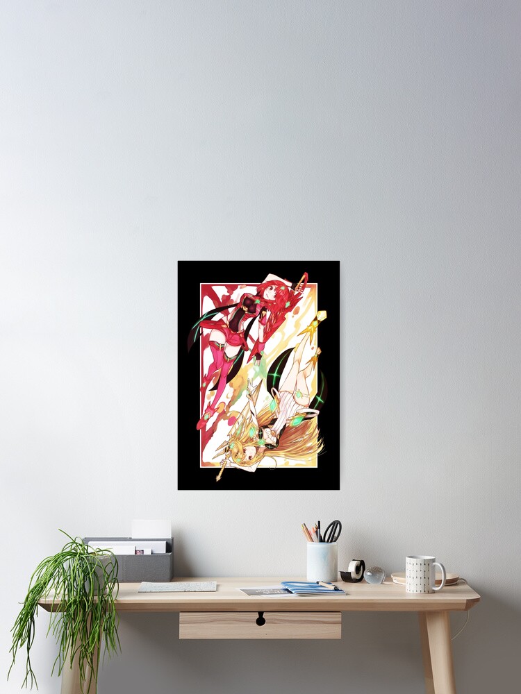 "Xenoblade 2 - Pyra & Mythra" Poster for Sale by lv2design | Redbubble