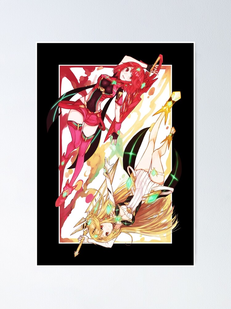 "Xenoblade 2 - Pyra & Mythra" Poster for Sale by lv2design | Redbubble