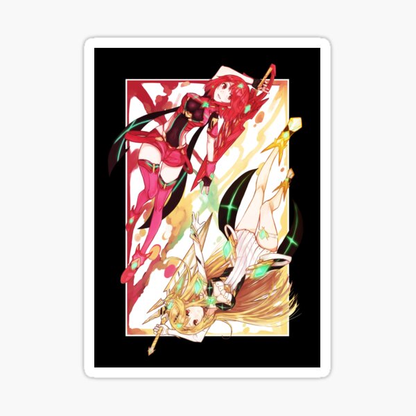 "Xenoblade 2 - Pyra & Mythra" Sticker for Sale by lv2design | Redbubble