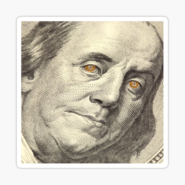 "Bitcoin. Benjamin Franklin." Sticker for Sale by LoganBlade | Redbubble