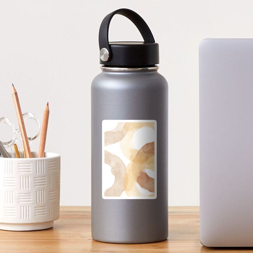 "Abstract Neutral watercolor circles" Sticker for Sale by Miss-Belle ...