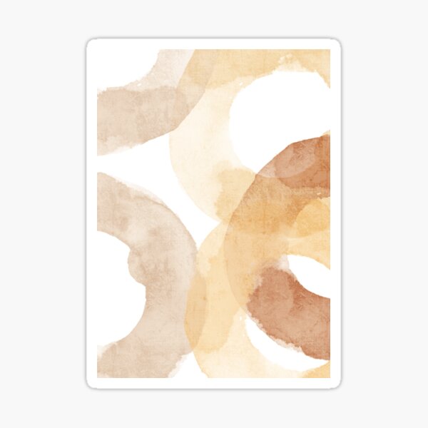 "Abstract Neutral watercolor circles" Sticker for Sale by Miss-Belle ...