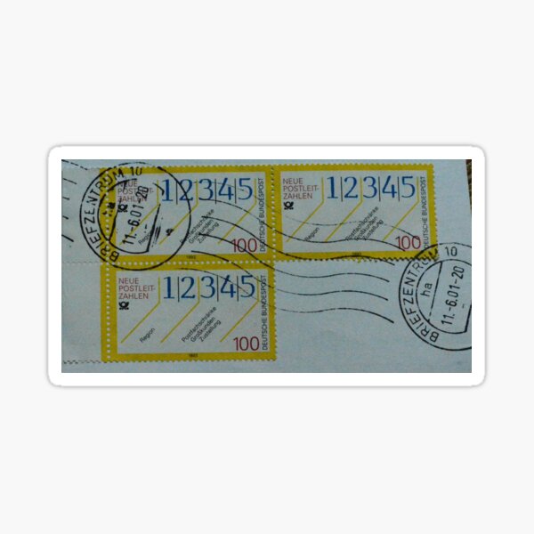 "Deutsche postage stamps" Sticker for Sale by Chinailoveyou | Redbubble