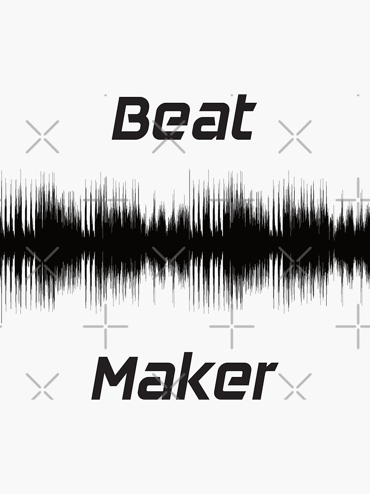 "Music Producer Beat Maker - Sound wave design" Sticker by onjcdesign ...