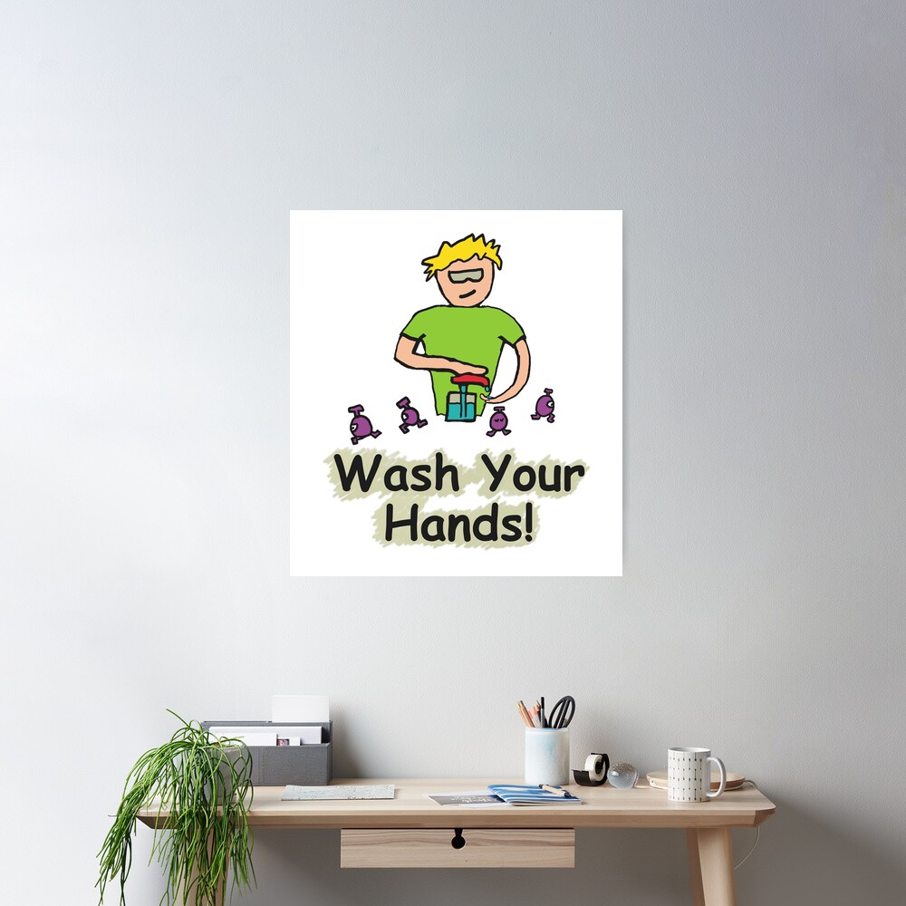 Funny Washing Hands Poster