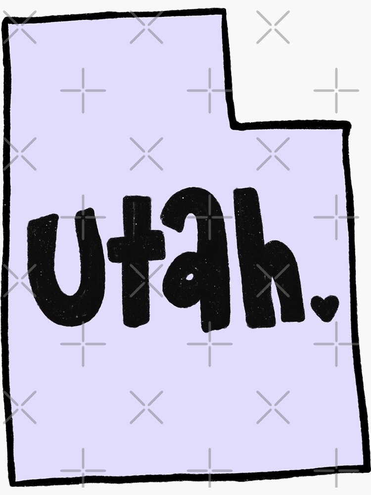 "State of Utah in Pastel Purple" Sticker by RainbowState | Redbubble