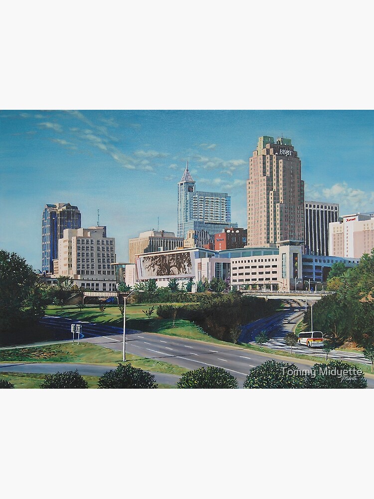 "Raleigh NC skyline art print" Art Print by Boriallas | Redbubble
