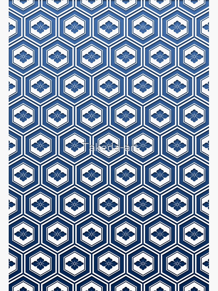 "Kikkou Hanabishi Pattern" Sticker for Sale by Takeda-art | Redbubble