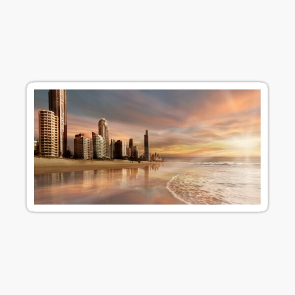 "Gold Coast" Sticker for Sale by Cliff | Redbubble