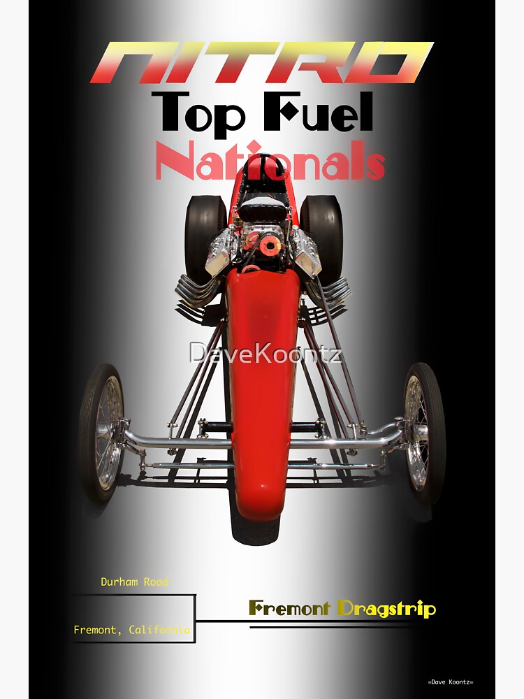 "Dragster 'Nitro Nationals' Slingshot" Sticker for Sale by DaveKoontz ...