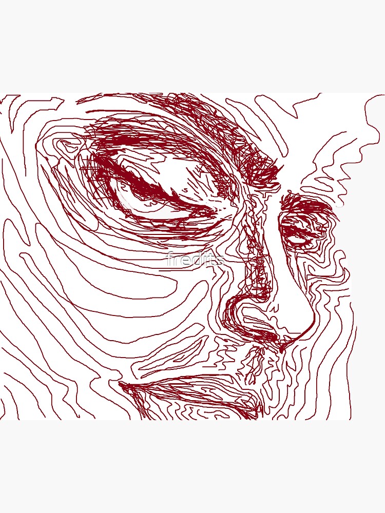 "squiggle face" Sticker by fredits | Redbubble