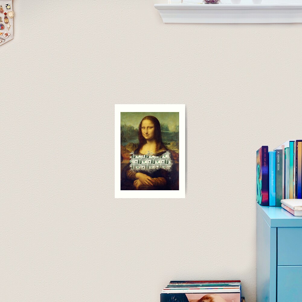 "Mona Lisa Dollar Bill Money Art Modern Mona Lisa" Art Print by ...