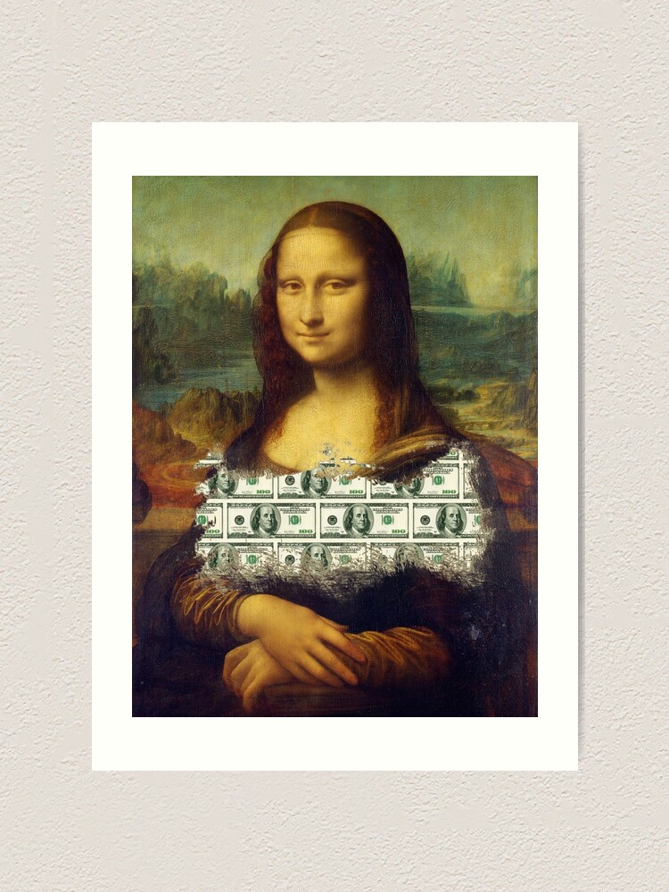 "Mona Lisa Dollar Bill Money Art Modern Mona Lisa" Art Print by ...