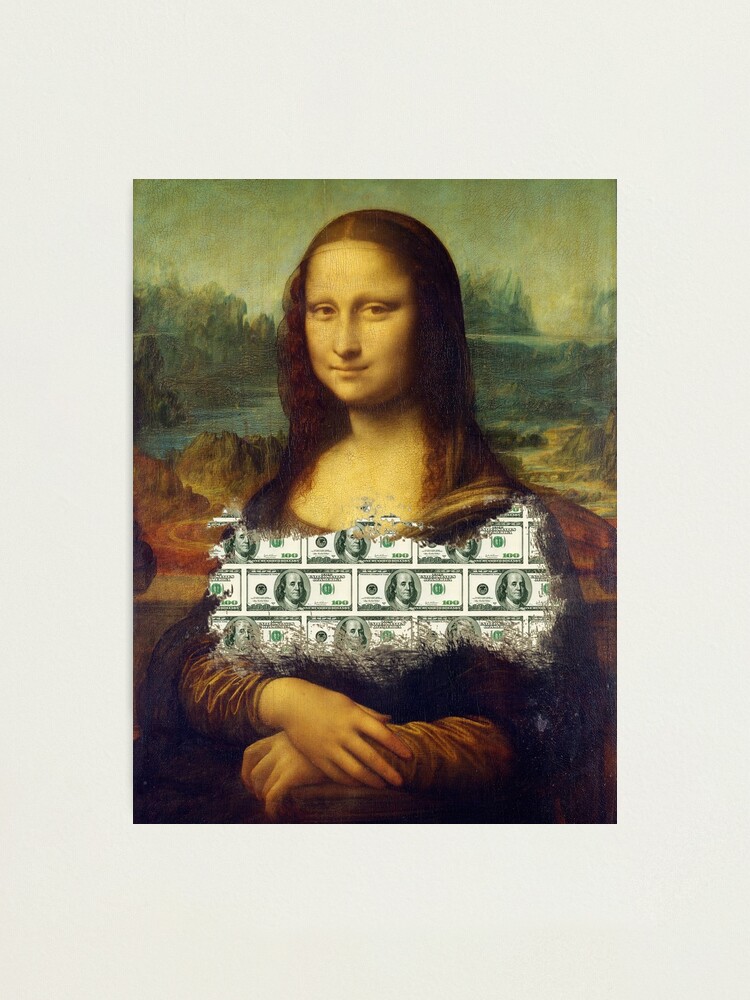 Impression photo « Mona Lisa Dollar Bill Money Art Modern Mona Lisa ...