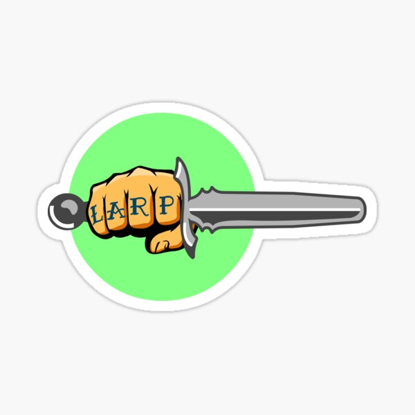 "LARP Tattoo Knuckles with bopper sword" Sticker for Sale by ...