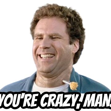 "Old School Will Ferrell " Sticker for Sale by HighStrangePop | Redbubble