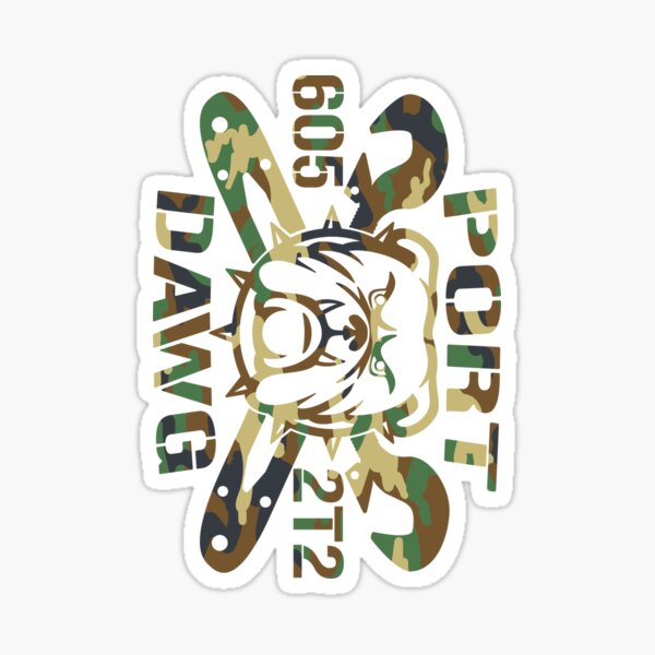 "port dawg camo phone case" Sticker for Sale by D3everything | Redbubble
