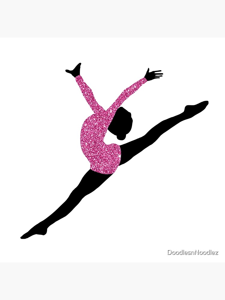 "Pink Gymnastics Silhouette" Art Board Print for Sale by ...