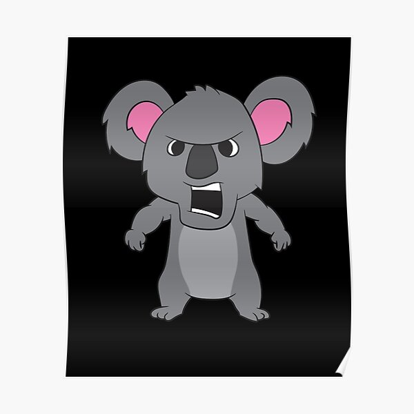 "Koala - angry, aggressive, angry" Poster for Sale by Mohja-Design ...