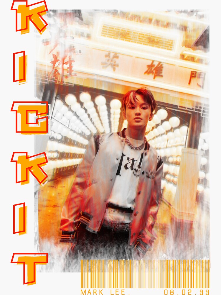"NCT Mark Lee Kick It T shirt" Sticker for Sale by pattymendes | Redbubble