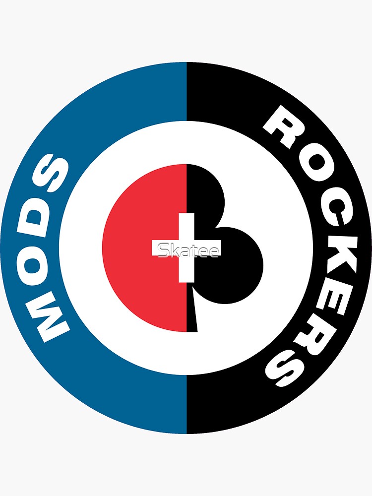 "Mods and Rockers" Sticker for Sale by Skatee | Redbubble
