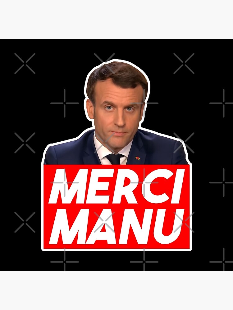 "Macron Coronavirus Merci Manu" Poster for Sale by Leksal | Redbubble